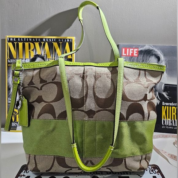 Coach | Bags | Y2k Coach F3548 Signature Stripe Tote | Poshmark